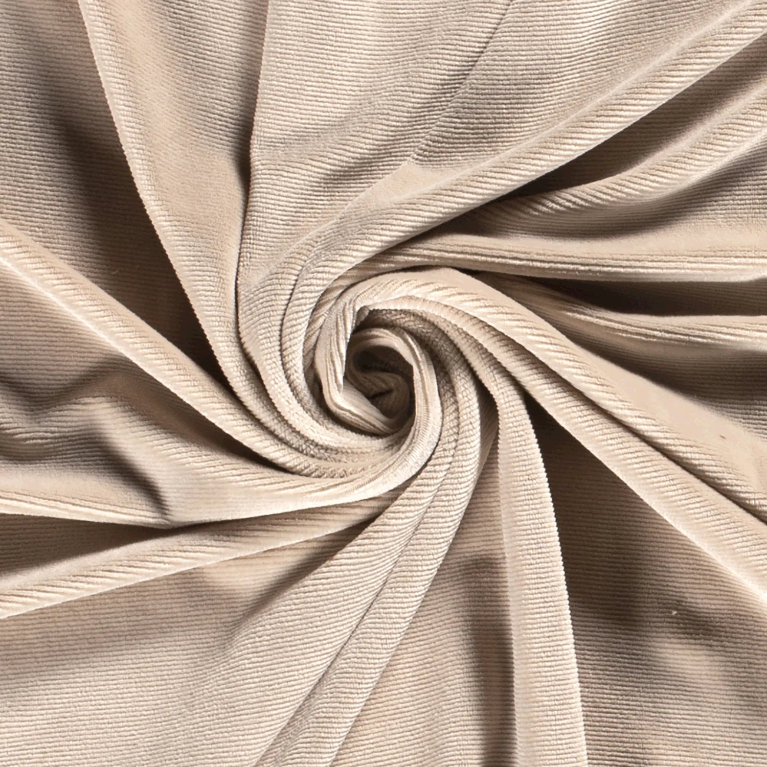 Tissu Velours Côtelé Jersey- Beige – Biner Pinaton